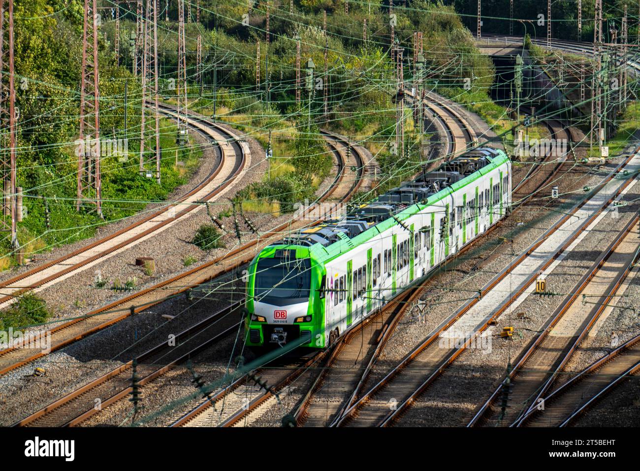 Tracks in front of Essen main station, 7 tracks in parallel, S-Bahn ...