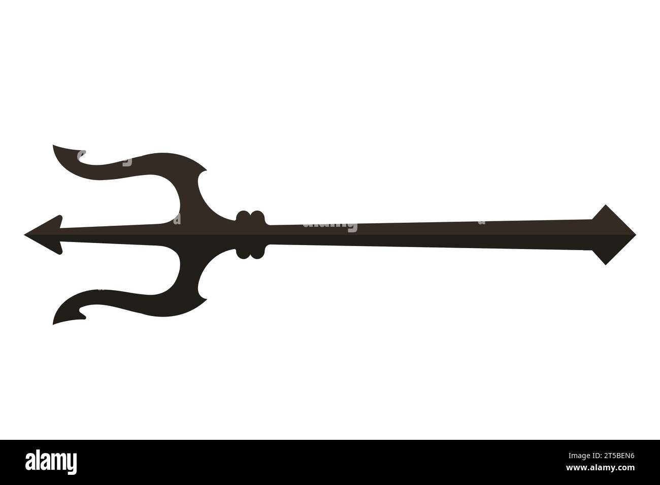 black trident icon. flat vector illustration Stock Vector Image & Art ...