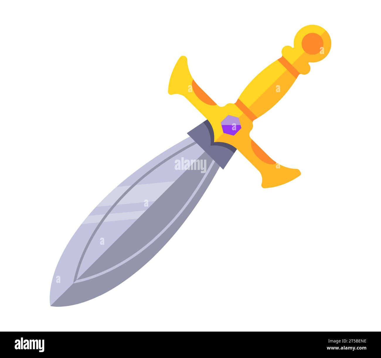 magic fairy tale sword. flat vector illustration Stock Vector Image ...