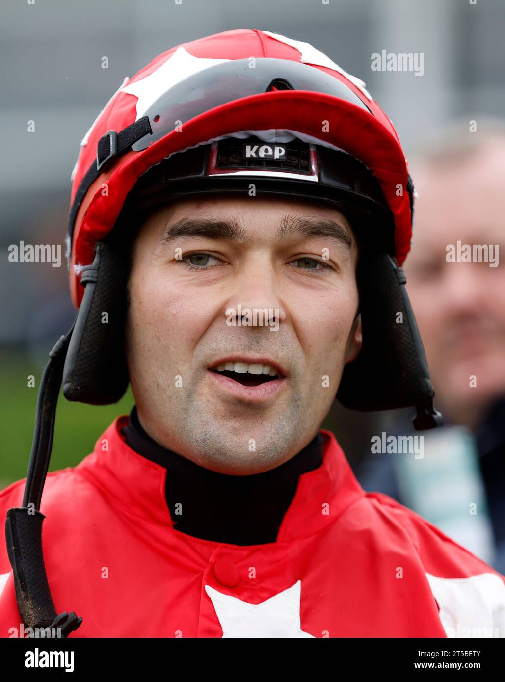 Jockey Alex Edwards during day two of the bet365 Charlie Hall Meeting ...