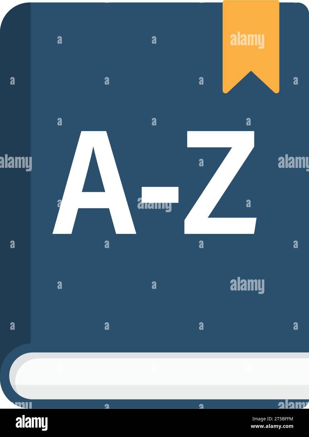 Glossary book icon in flat style. Guidebook encyclopedia vector ...