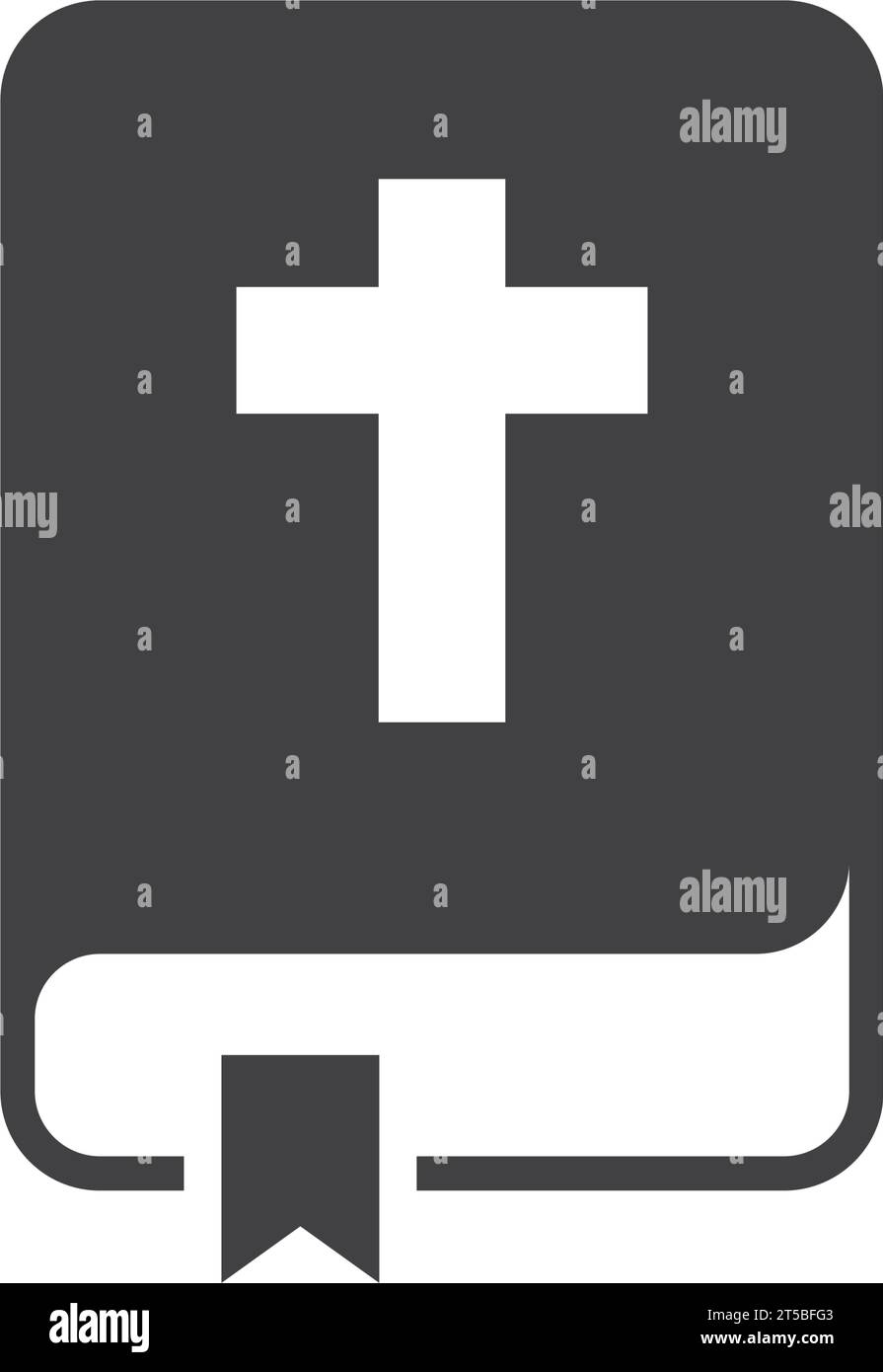 Holy bible icon in flat style. Christianity book vector illustration on ...