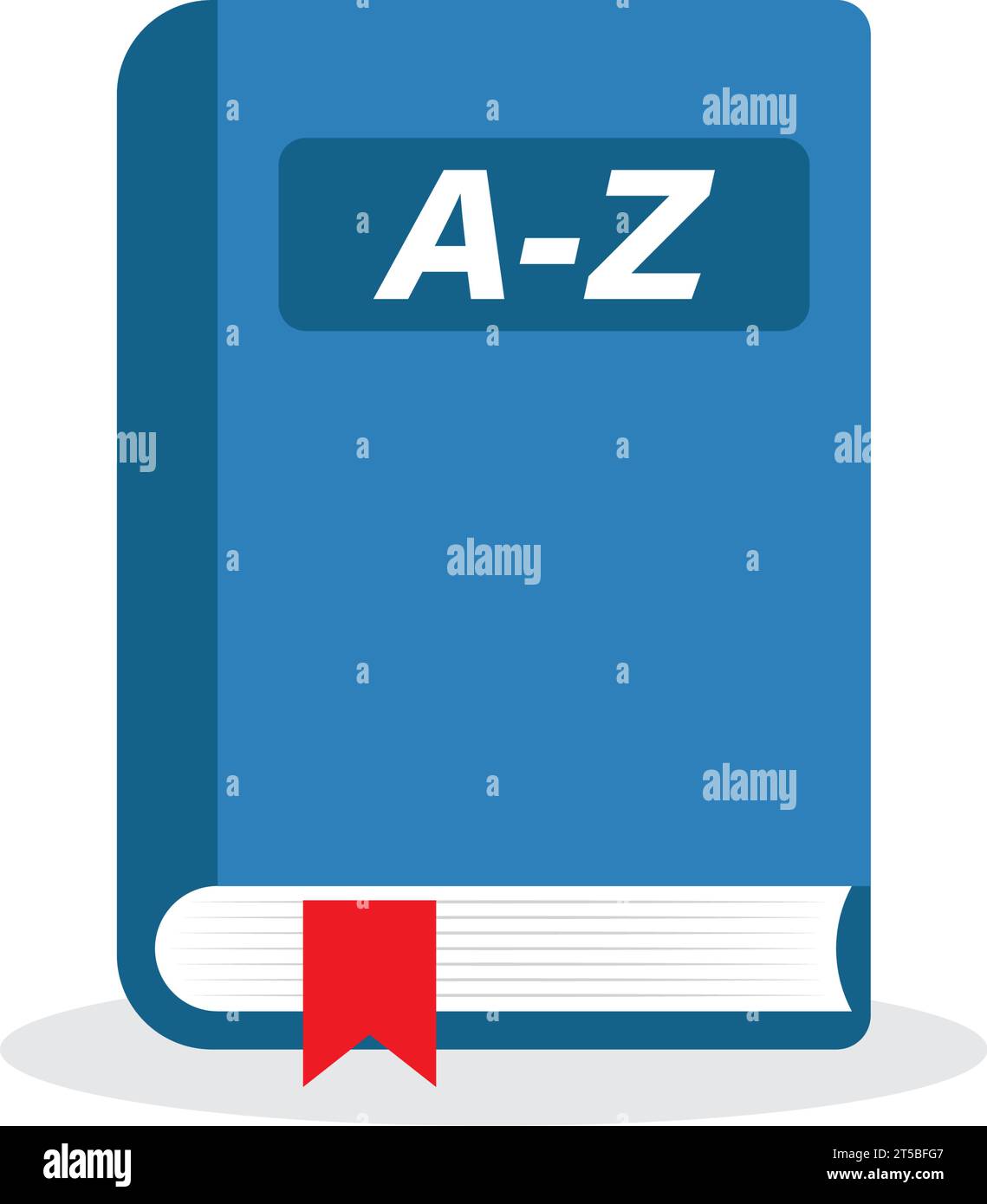 Glossary book icon in flat style. Guidebook encyclopedia vector ...