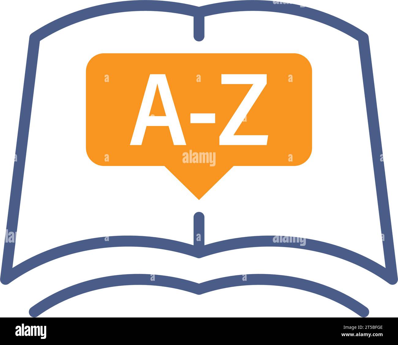 Glossary book icon in flat style. Guidebook encyclopedia vector ...