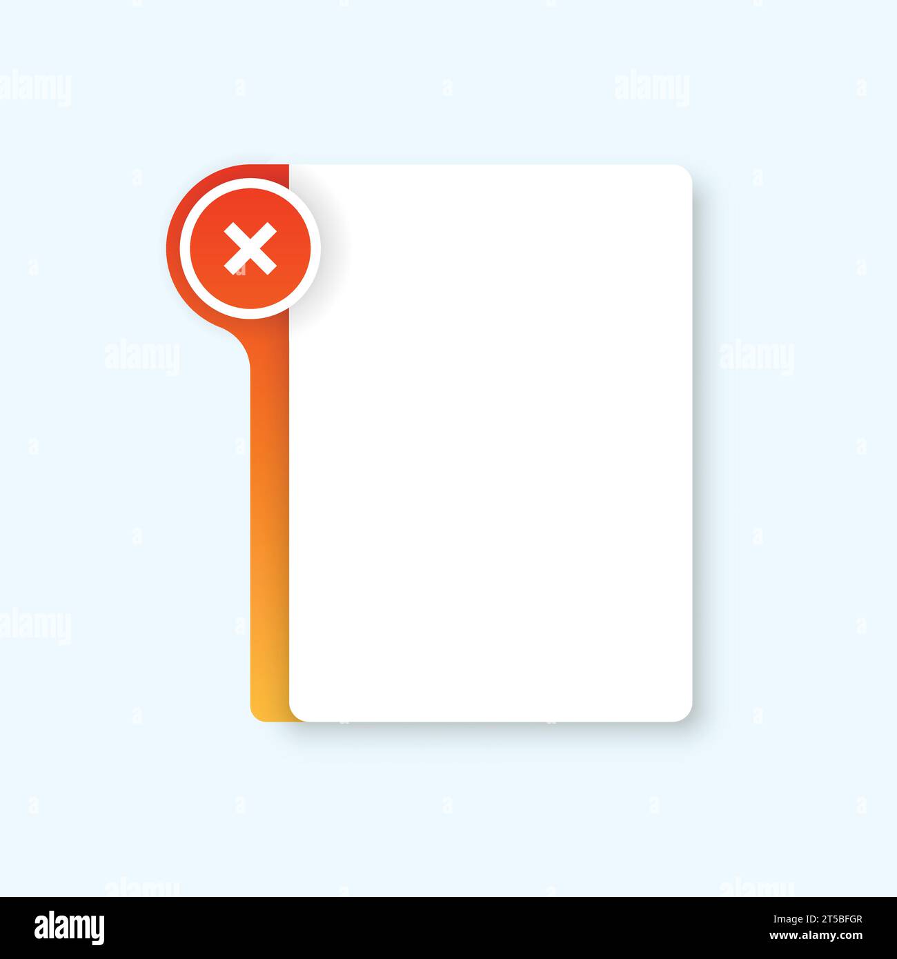 Negative list or planning icon in flat style. Paper sheet with cons ...