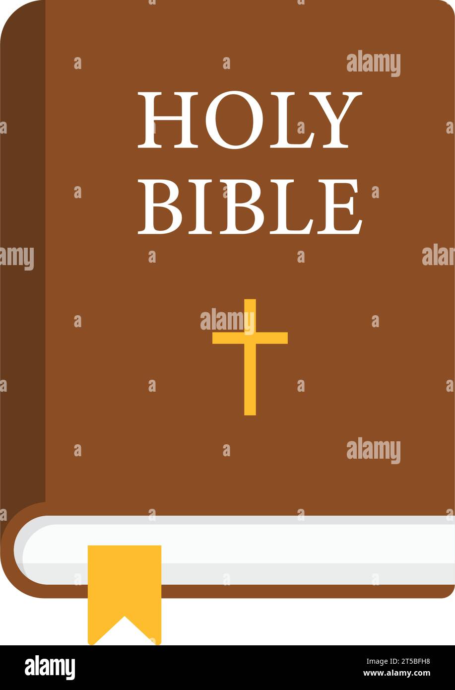 Holy bible icon in flat style. Christianity book vector illustration on ...