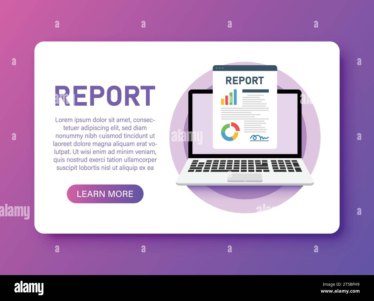 Report document icon in flat style. Dashboard plan vector illustration ...