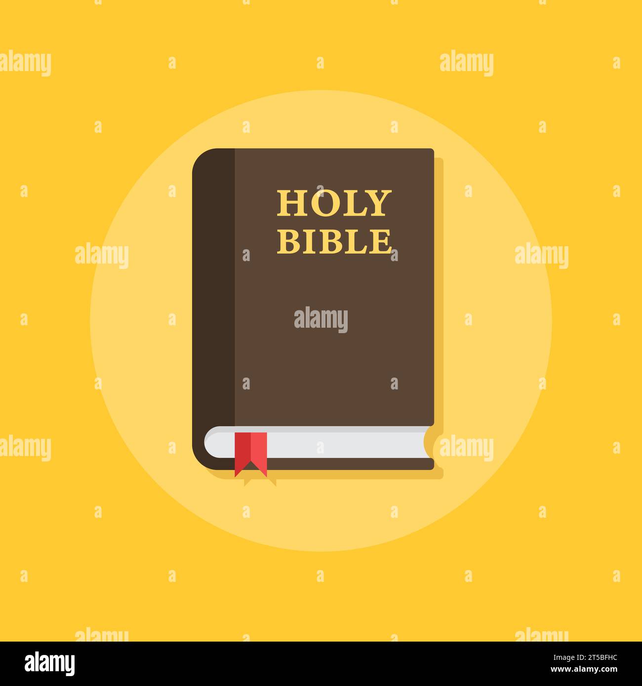 Holy bible icon in flat style. Christianity book vector illustration on ...