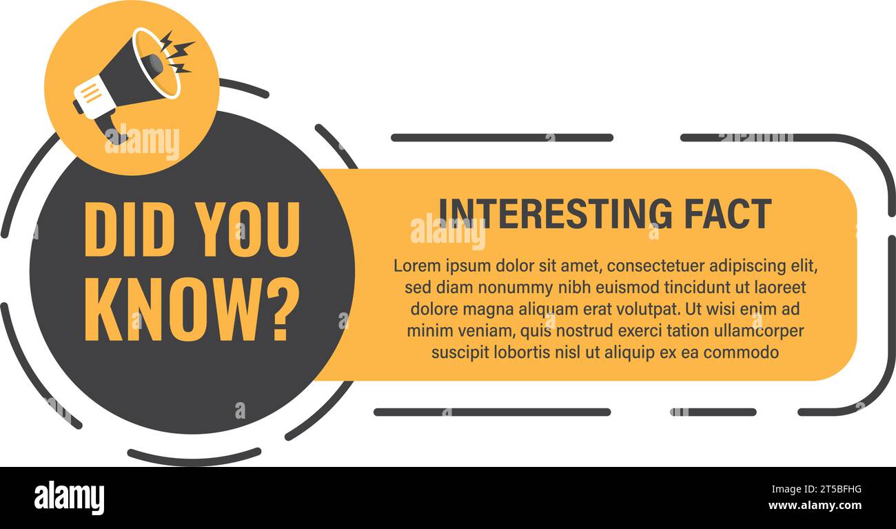 Did you know icon in flat style. Banner interesting facts vector ...
