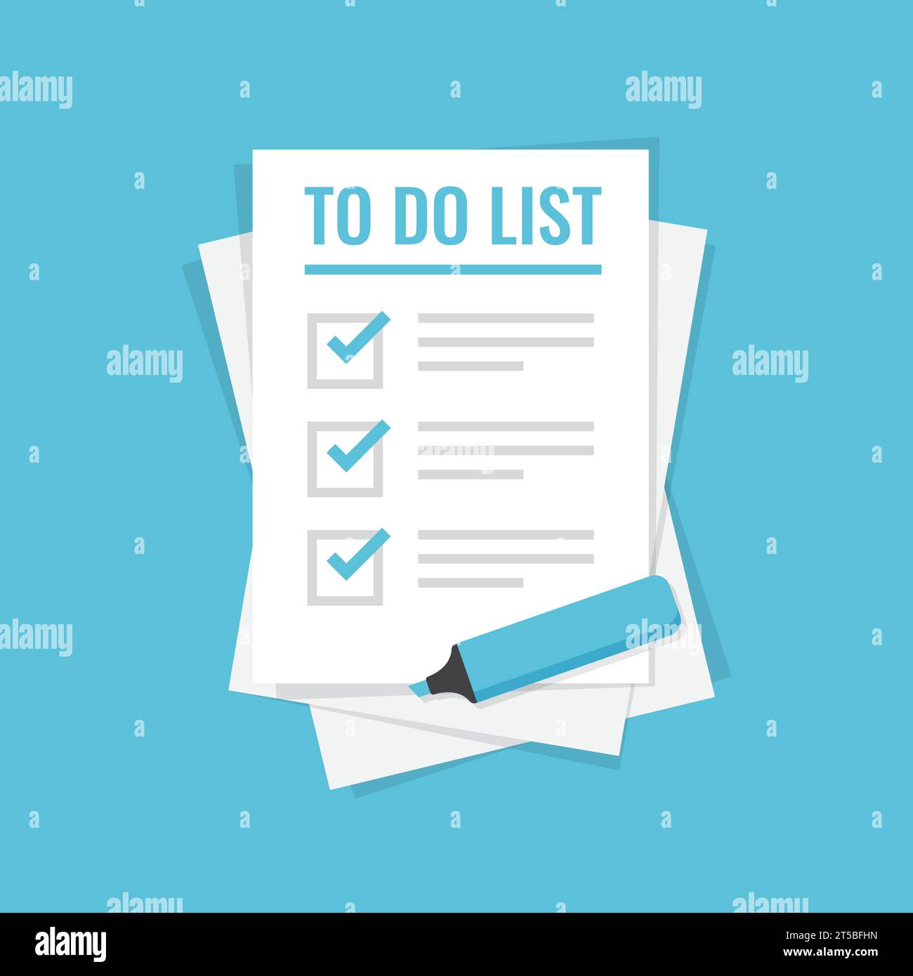 To do list or planning icon in flat style. Paper sheet with clipboard ...