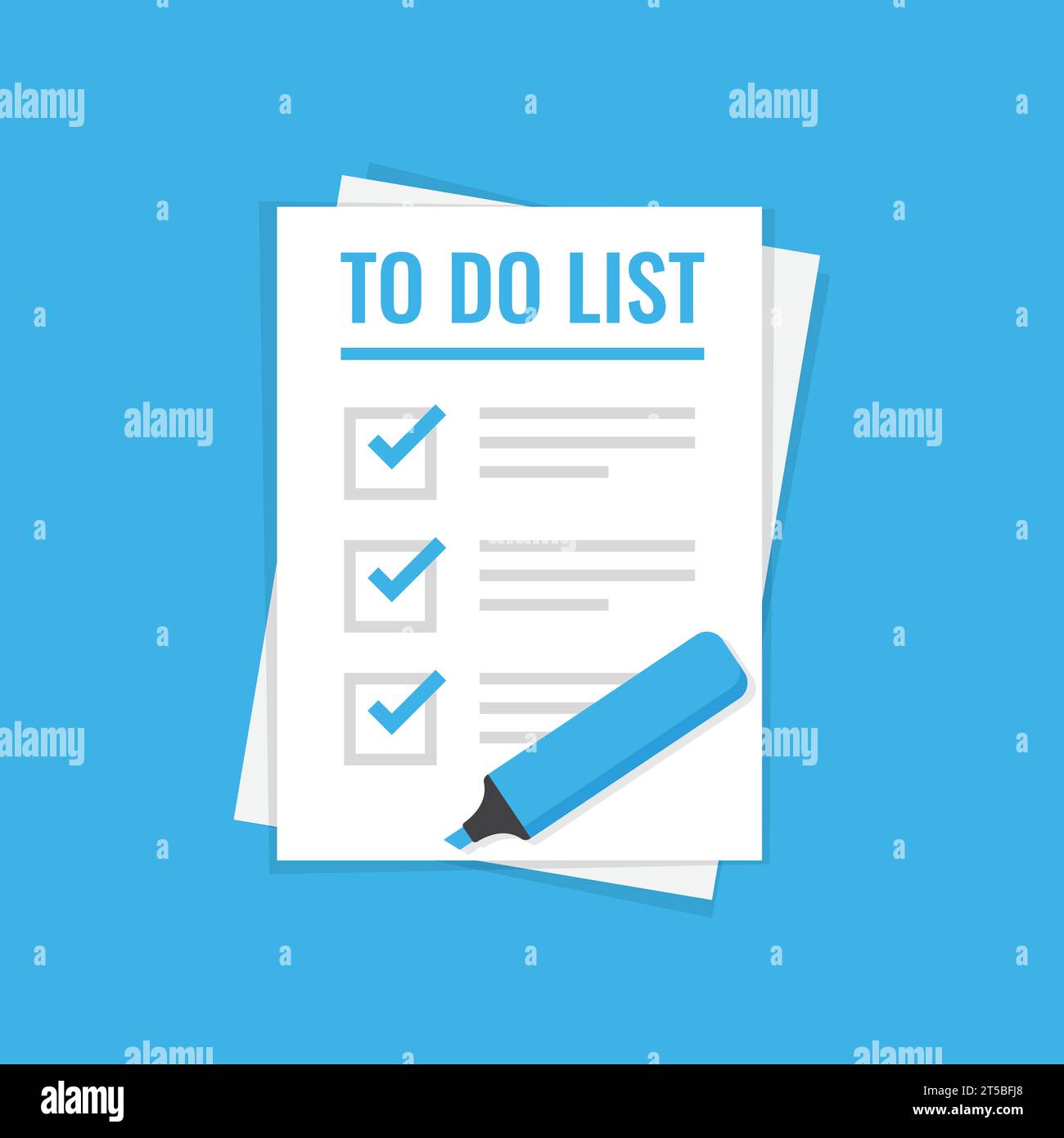 To do list or planning icon in flat style. Paper sheet with clipboard ...