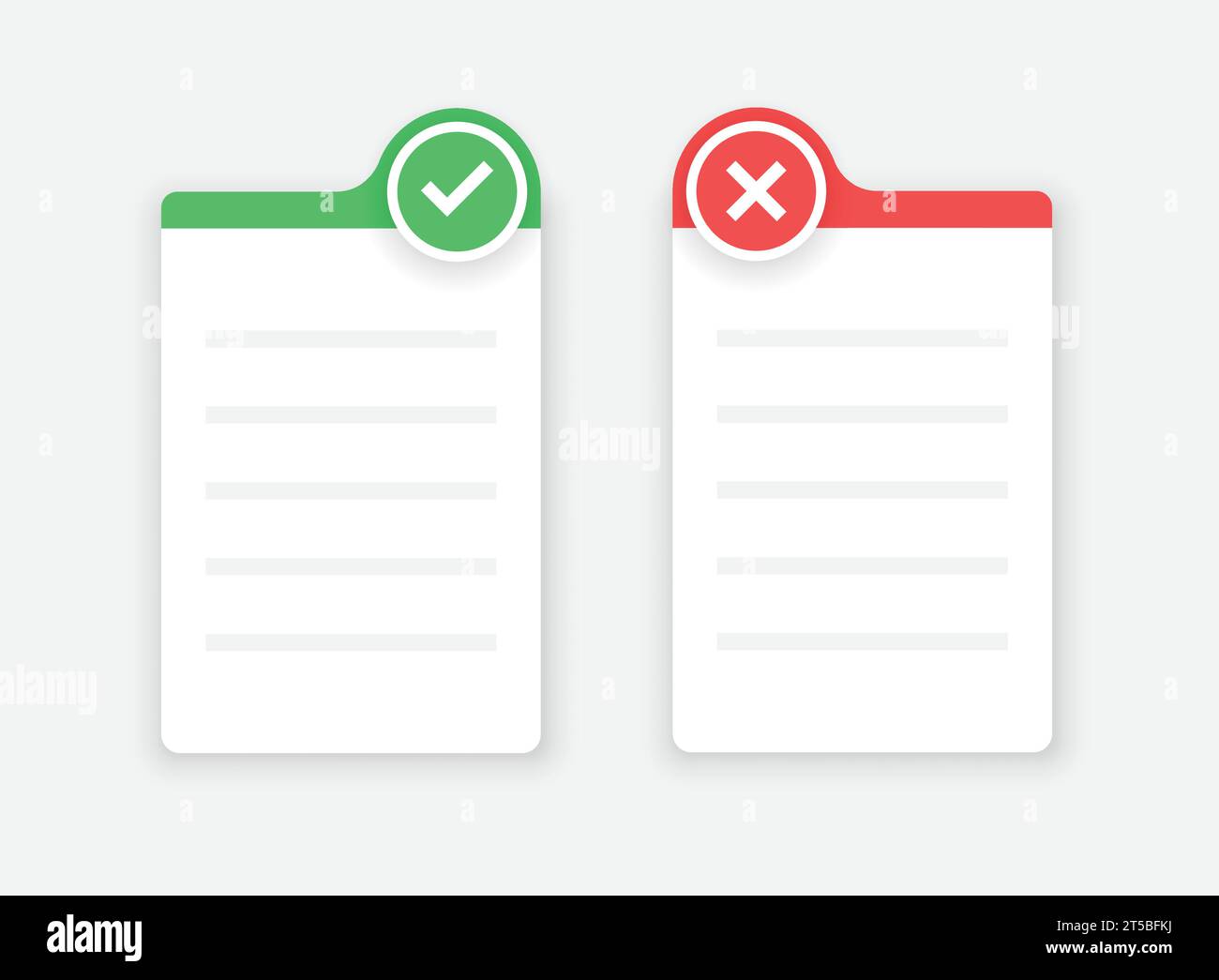 Do and dont icon in flat style. Dos and Don'ts vector illustration on ...