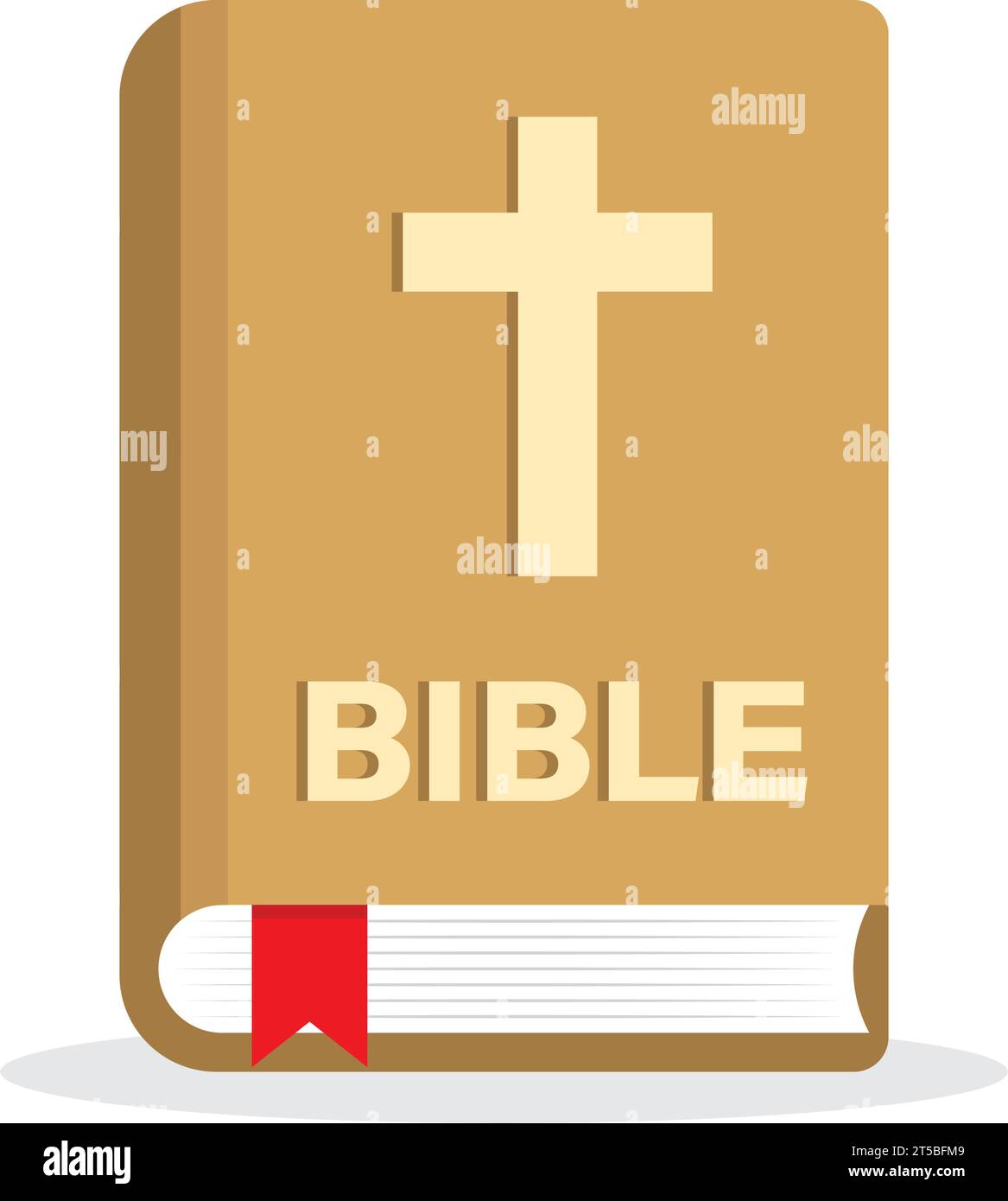 Holy bible icon in flat style. Christianity book vector illustration on ...