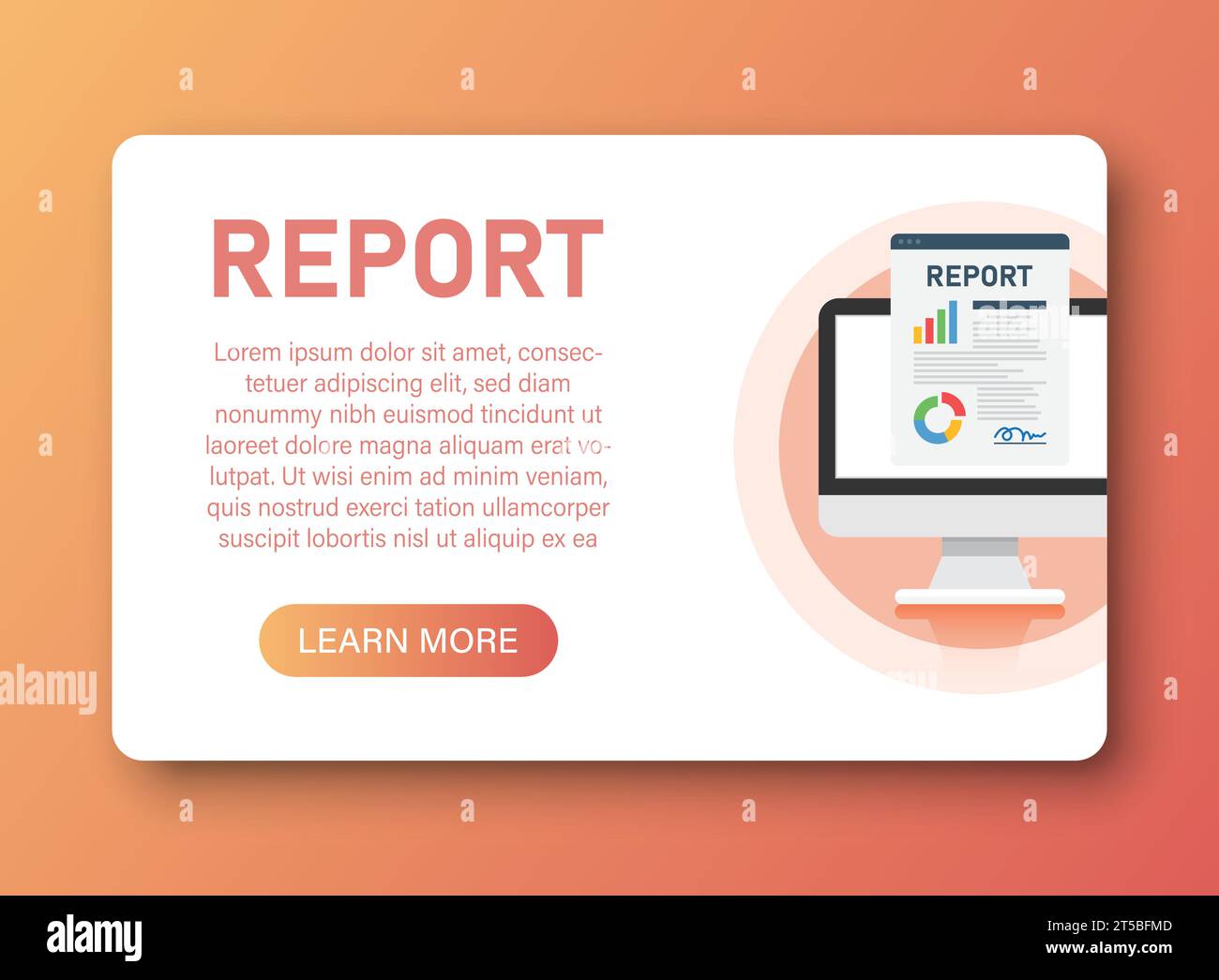 Report document icon in flat style. Dashboard plan vector illustration ...