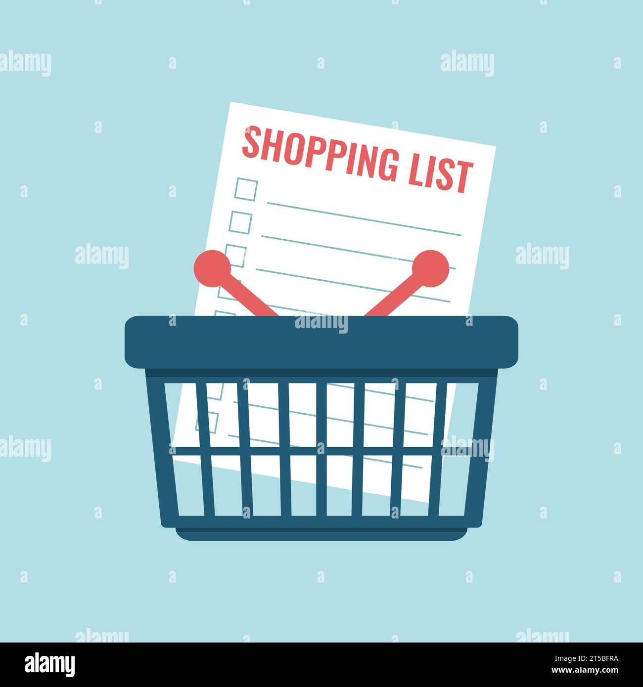 Shopping list icon in flat style. Memo pages vector illustration on ...