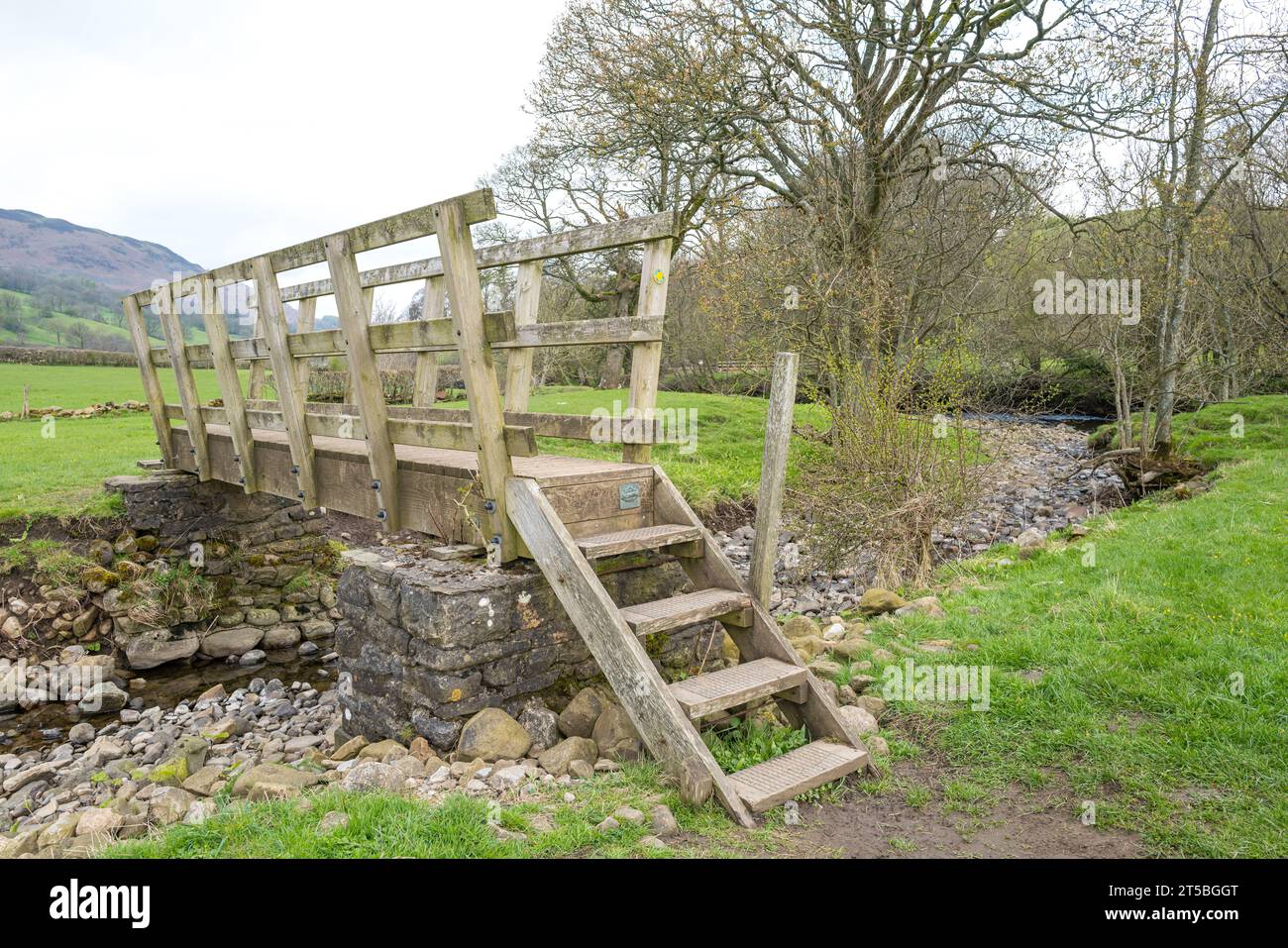 One of many pretty wooden structures in place to make walking the path ...