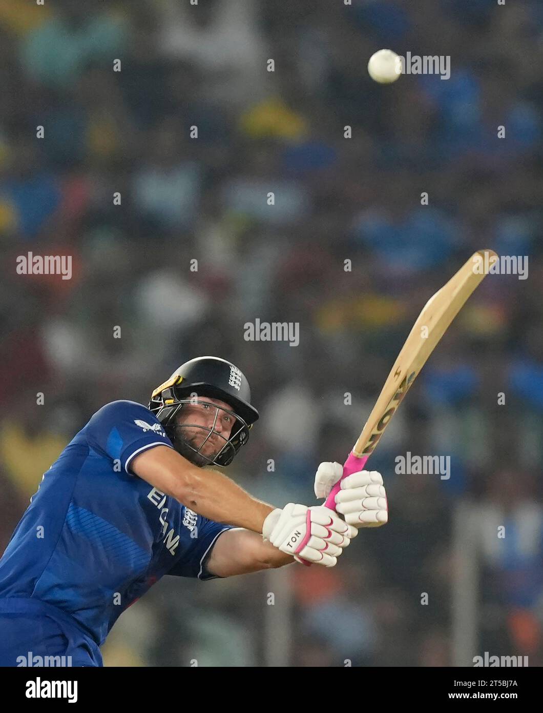 England's Dawid Malan bats during the ICC Men's Cricket World Cup match ...