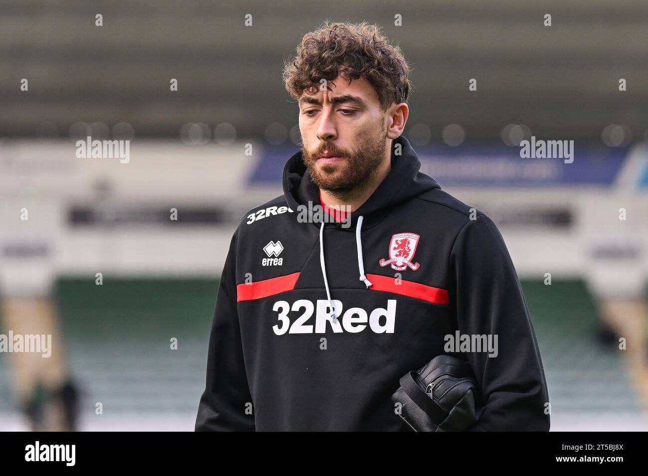Matt Crooks #25 of Middlesbrough arrives ahead of the Sky Bet ...