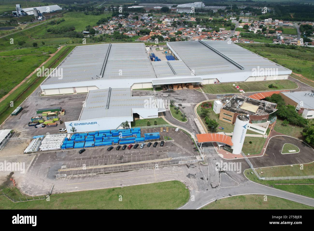 Taubate, SP, Brazil - November 4, 2023- Outdoor view of the Embraer EVE ...