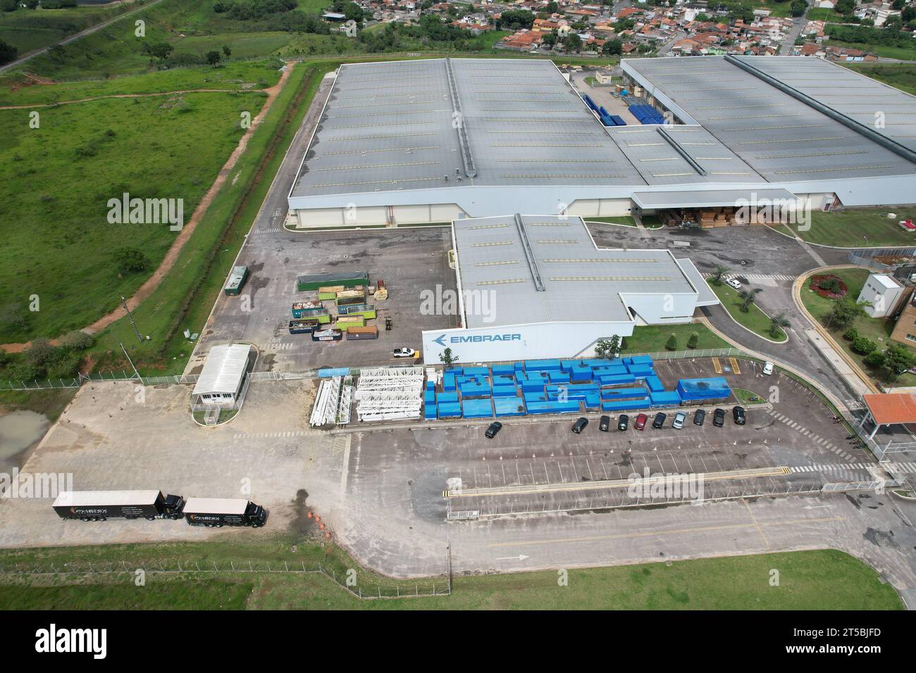 Taubate, SP, Brazil - November 4, 2023- Outdoor view of the Embraer EVE ...