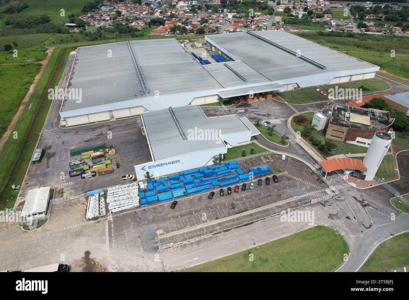 Taubate, SP, Brazil - November 4, 2023- Outdoor view of the Embraer EVE ...