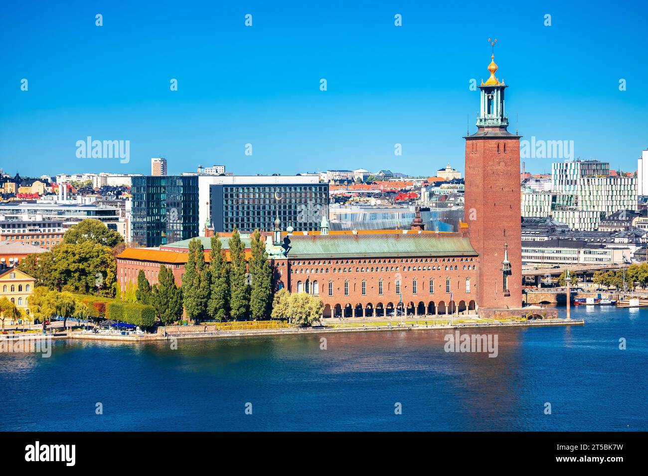 Stockholm stadshus city hall waterfront view, capital of Sweden Stock ...
