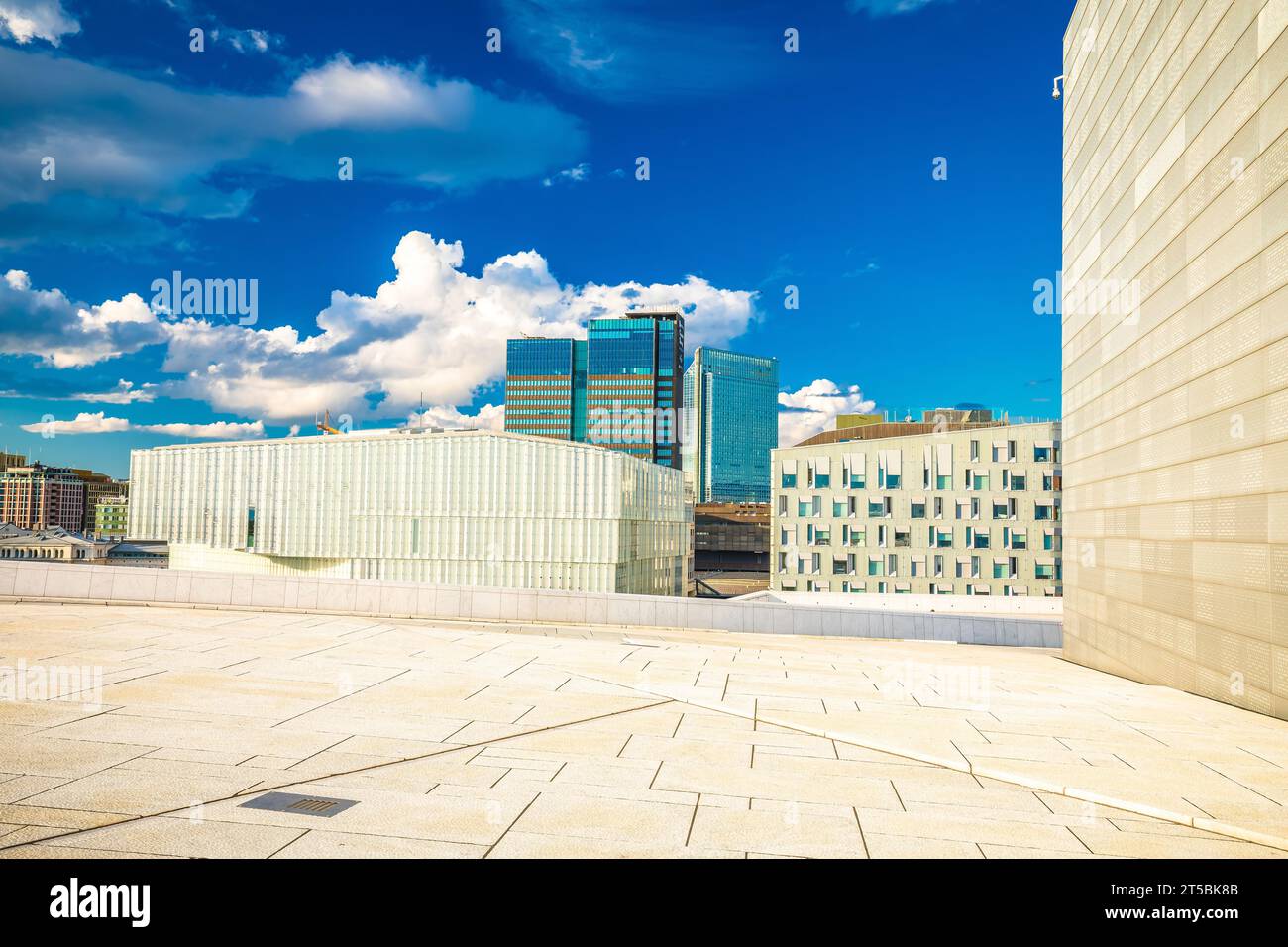 Contemporary architecture of Oslo waterfront view, modern buildings in ...
