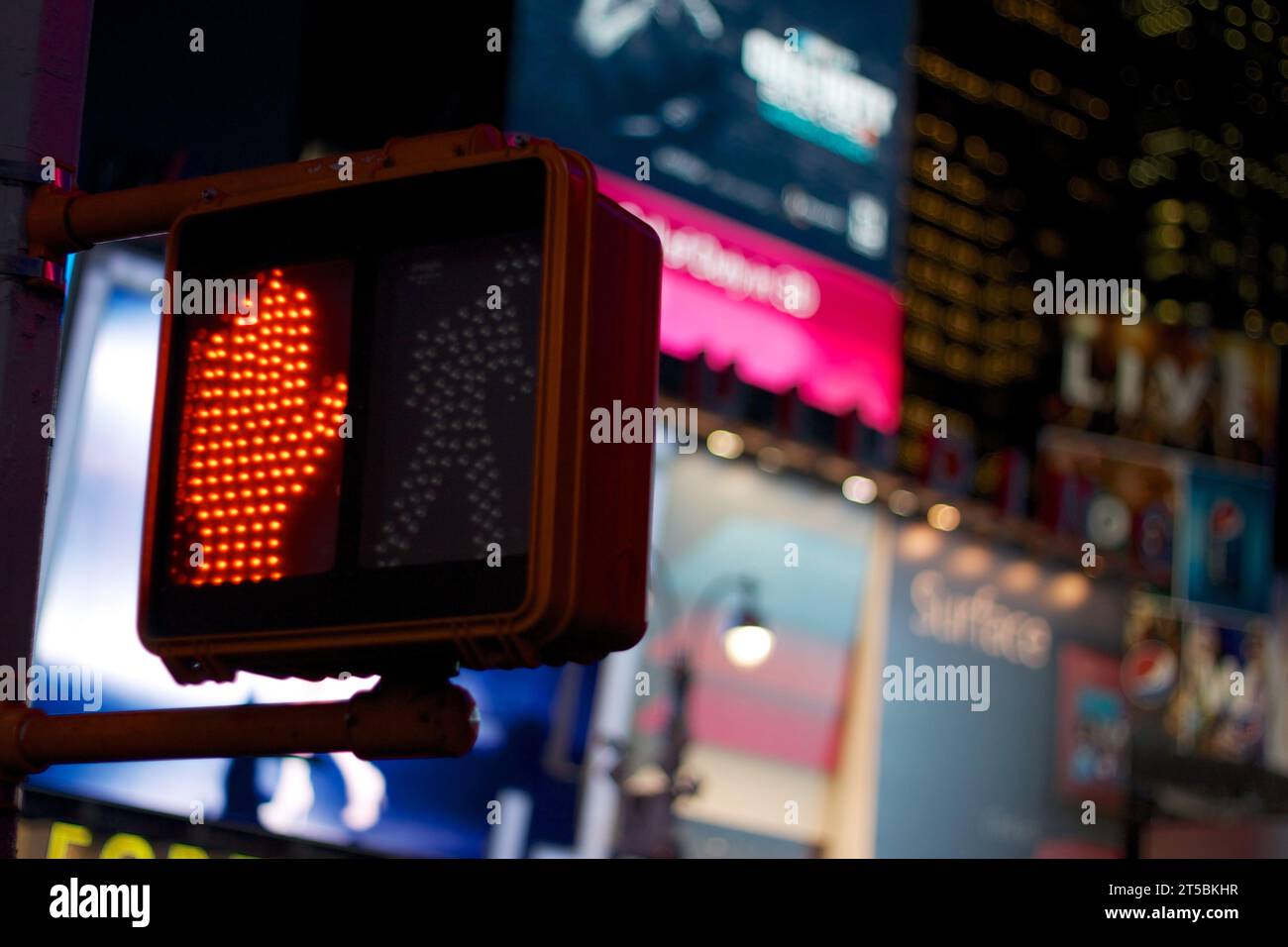 A high-quality stock photo of a red don't walk pedestrian light in New ...