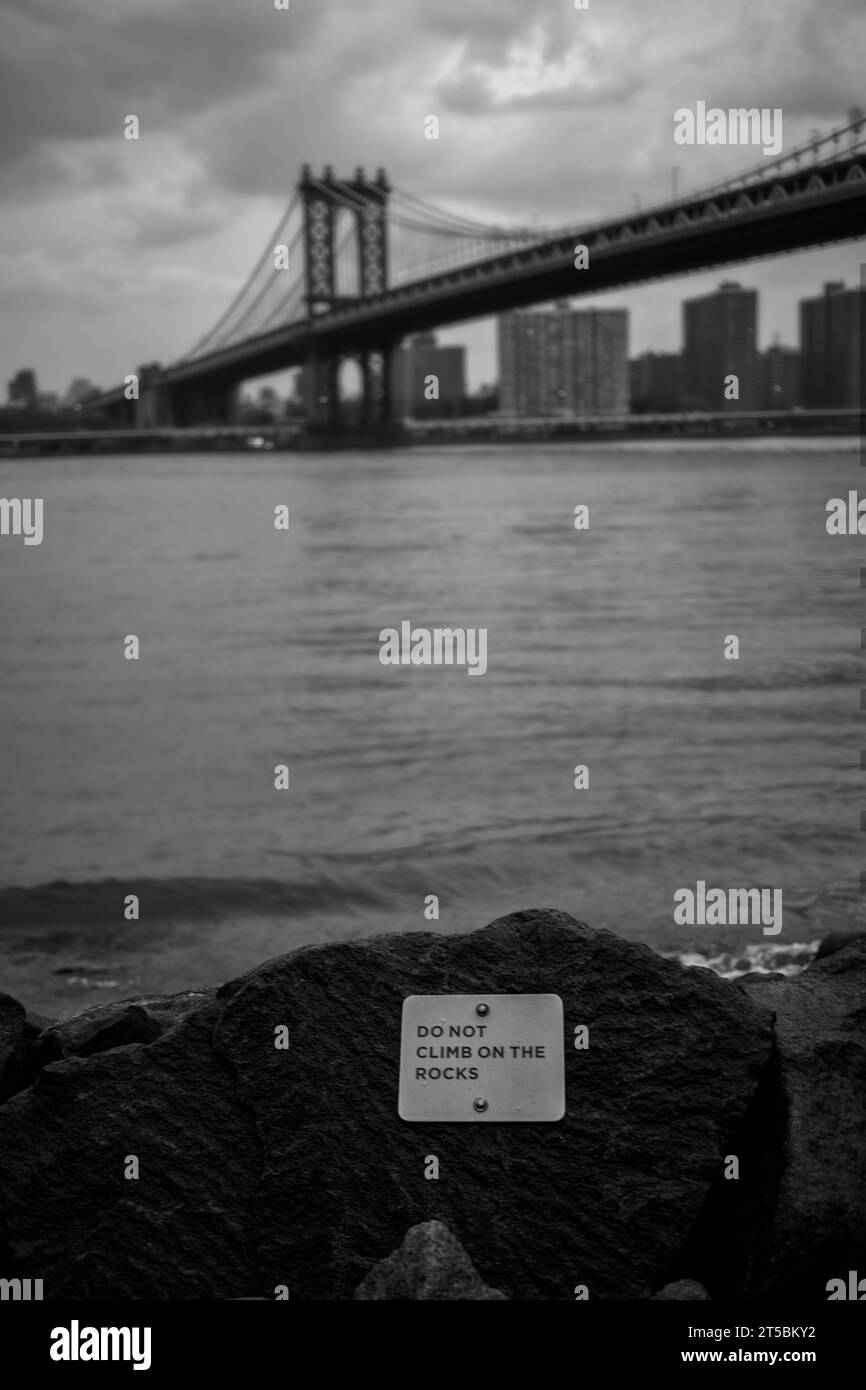 A stunning stock photo of the iconic Manhattan Bridge, framed by the ...