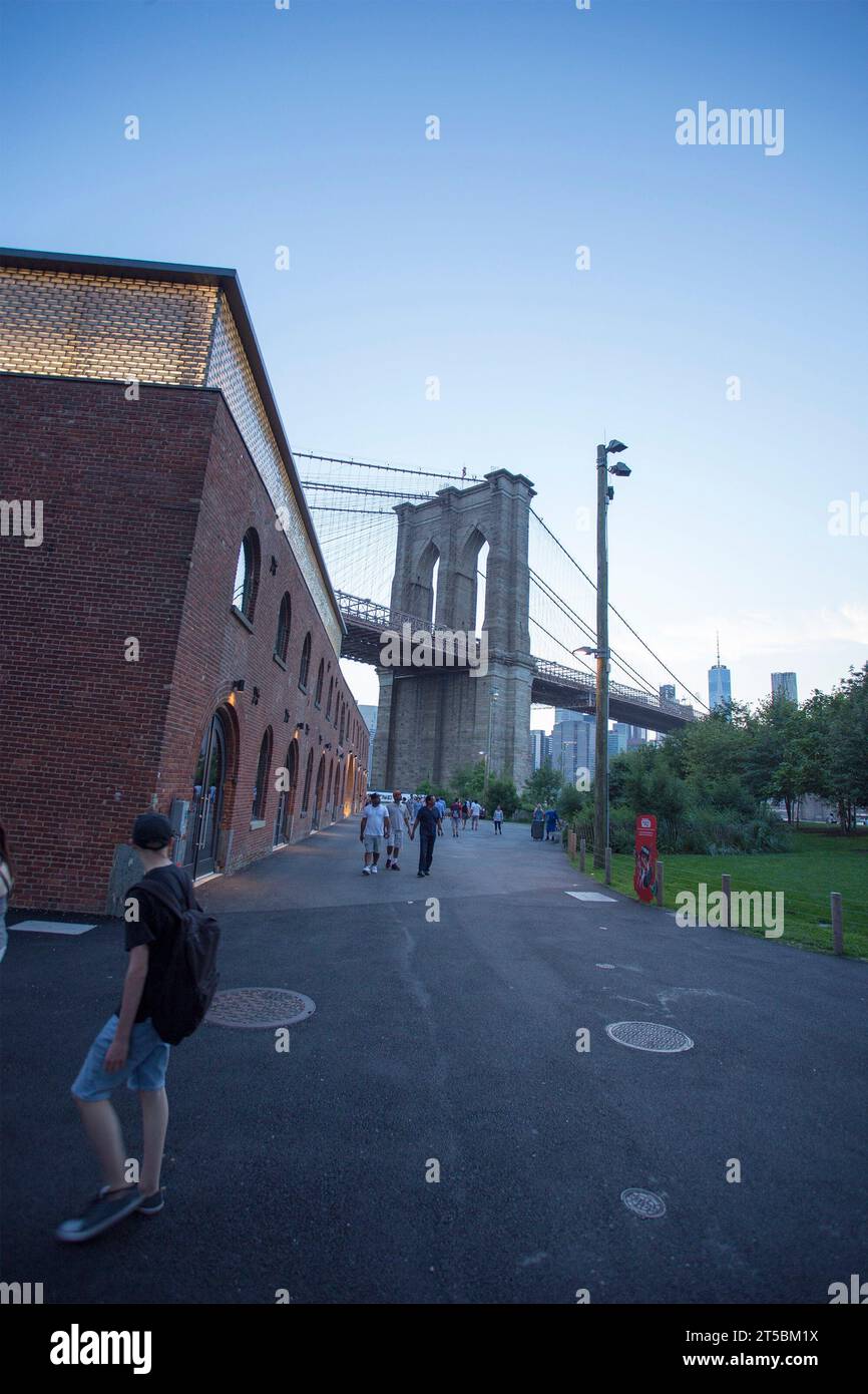 A stunning stock photo of the iconic Brooklyn Bridge, one of New York ...