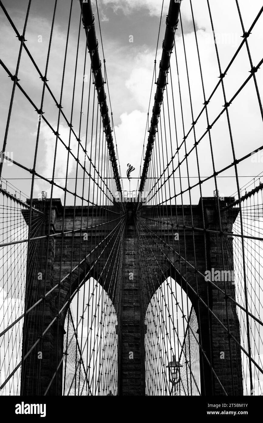 A stunning stock photo of the iconic Brooklyn Bridge, one of New York ...