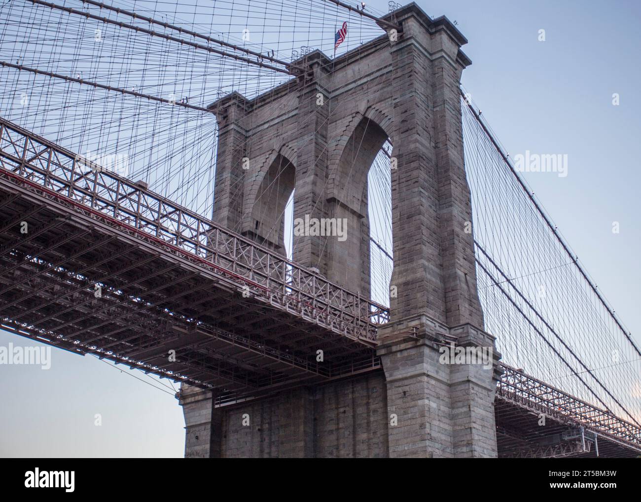 A stunning stock photo of the iconic Brooklyn Bridge, one of New York ...