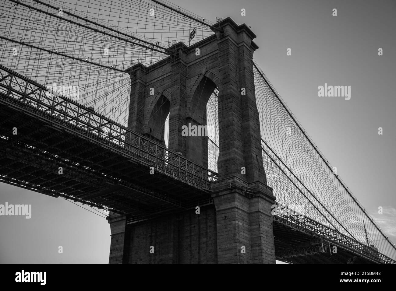 A stunning stock photo of the iconic Brooklyn Bridge, one of New York ...