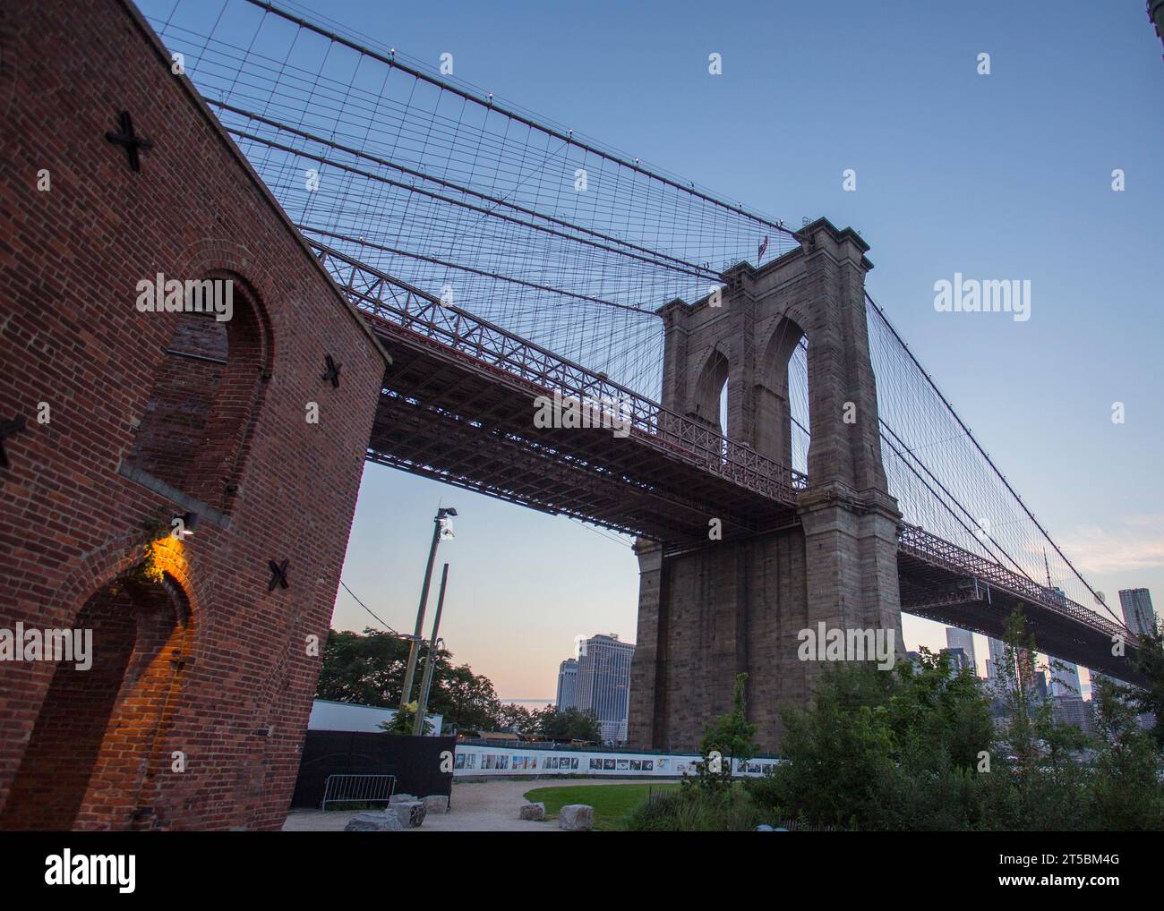 A stunning stock photo of the iconic Brooklyn Bridge, one of New York ...