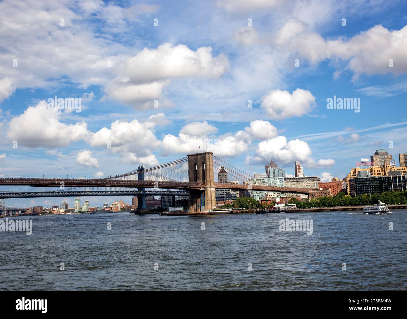 A stunning stock photo of the iconic Brooklyn Bridge, one of New York ...