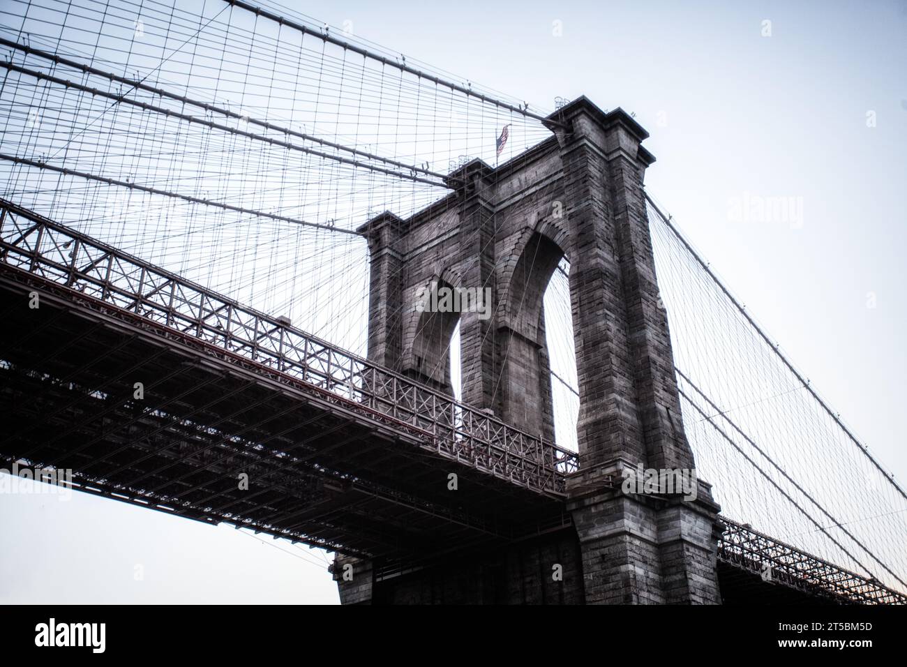A stunning stock photo of the iconic Brooklyn Bridge, one of New York ...
