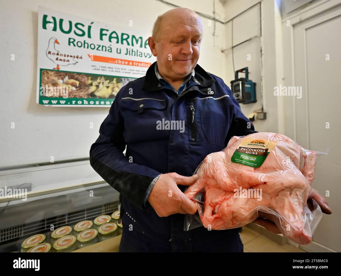 Rohozna, Czech Republic. 30th Oct, 2023. Goose breeder Josef Triska ...