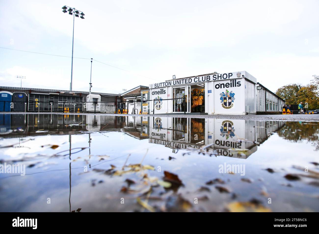 A general view outside the VBS Community Stadium during the Emirates FA ...