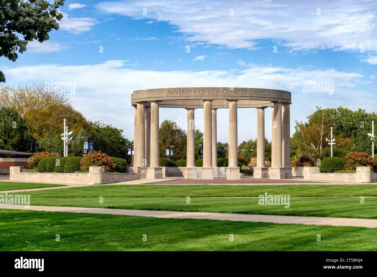 SPRINGFIELD, IL, USA - OCTOBER 18, 2023: he Colonnade on the campus of ...
