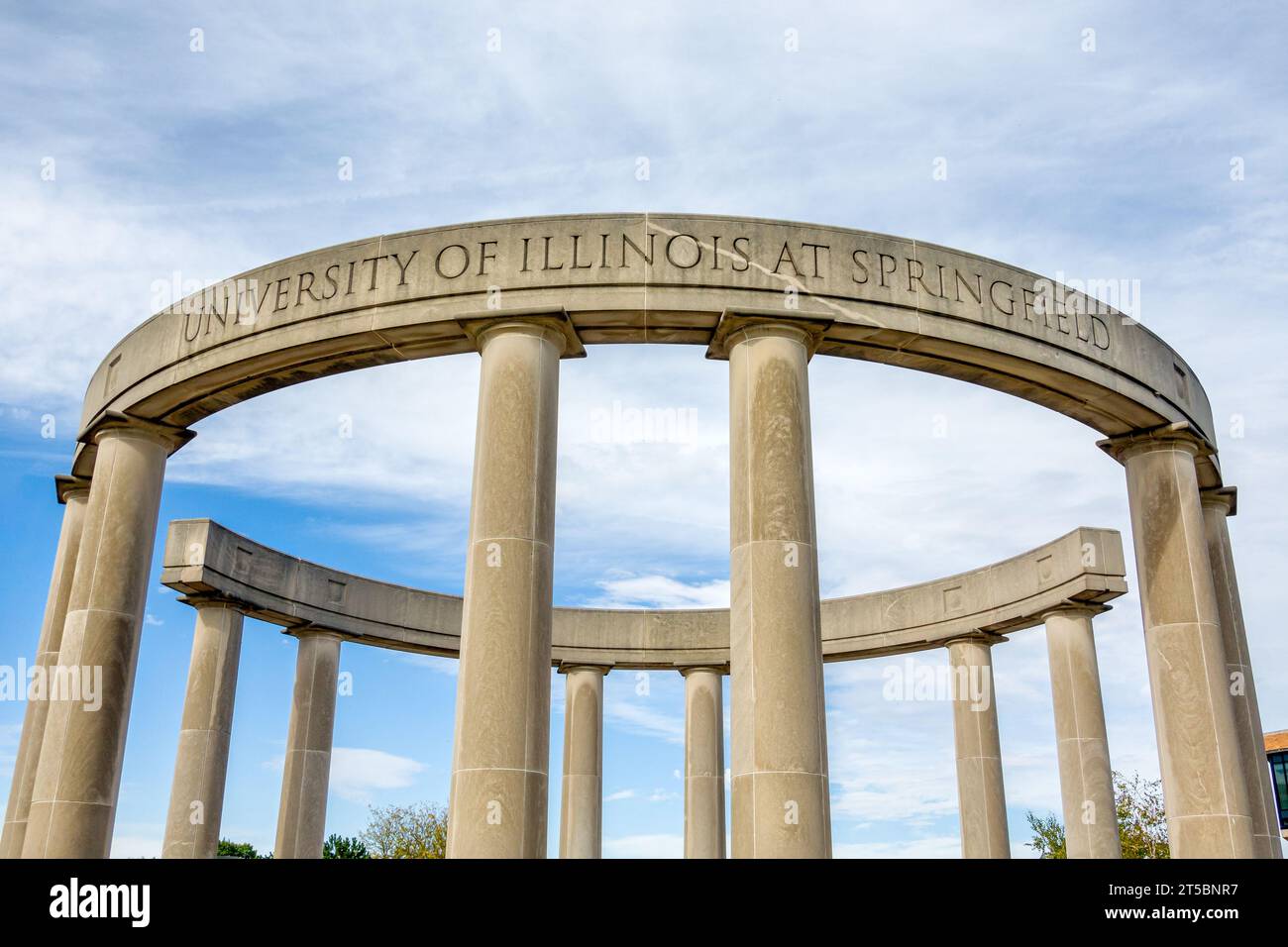 SPRINGFIELD, IL, USA - OCTOBER 18, 2023: he Colonnade on the campus of ...