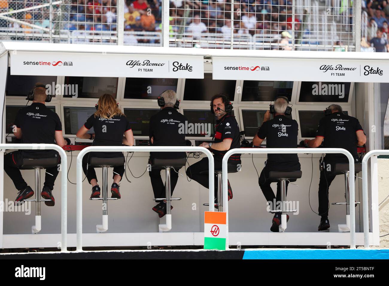 Sao Paulo, Brazil. 04th Nov, 2023. Alfa Romeo F1 Team pit gantry ...