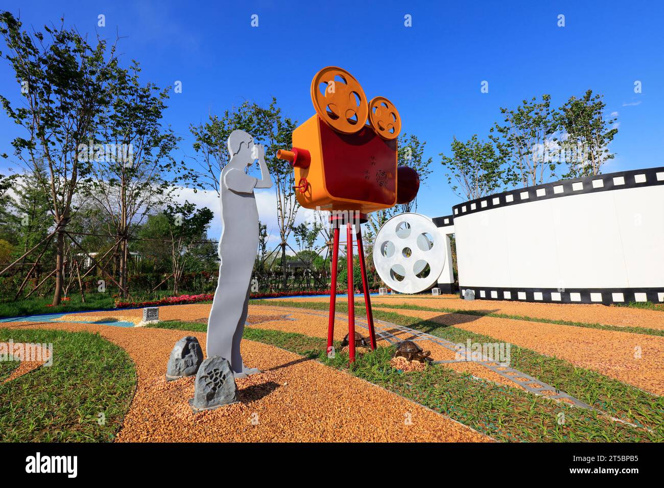 motion picture projection sculpture Stock Photo - Alamy