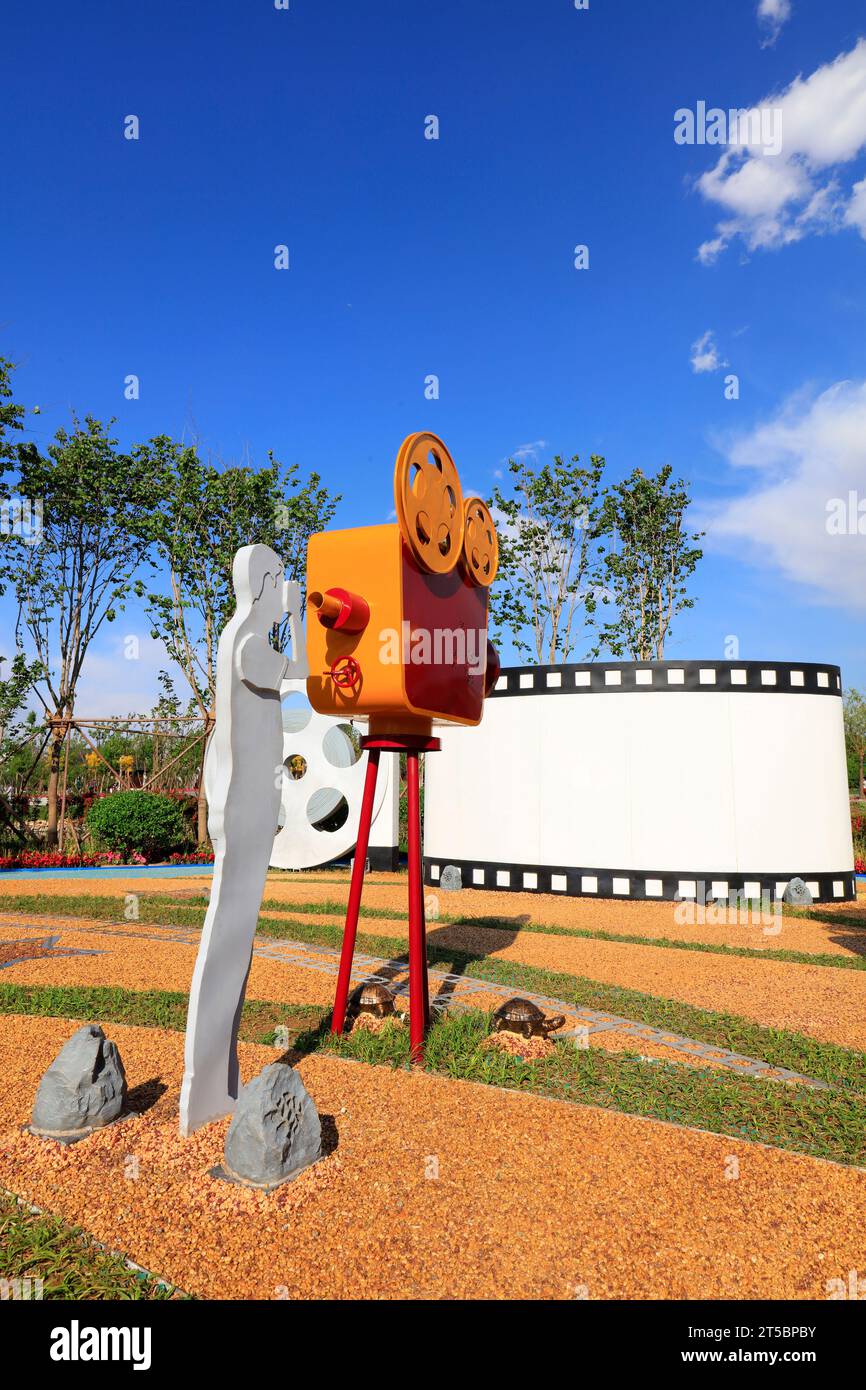 motion picture projection sculpture Stock Photo - Alamy