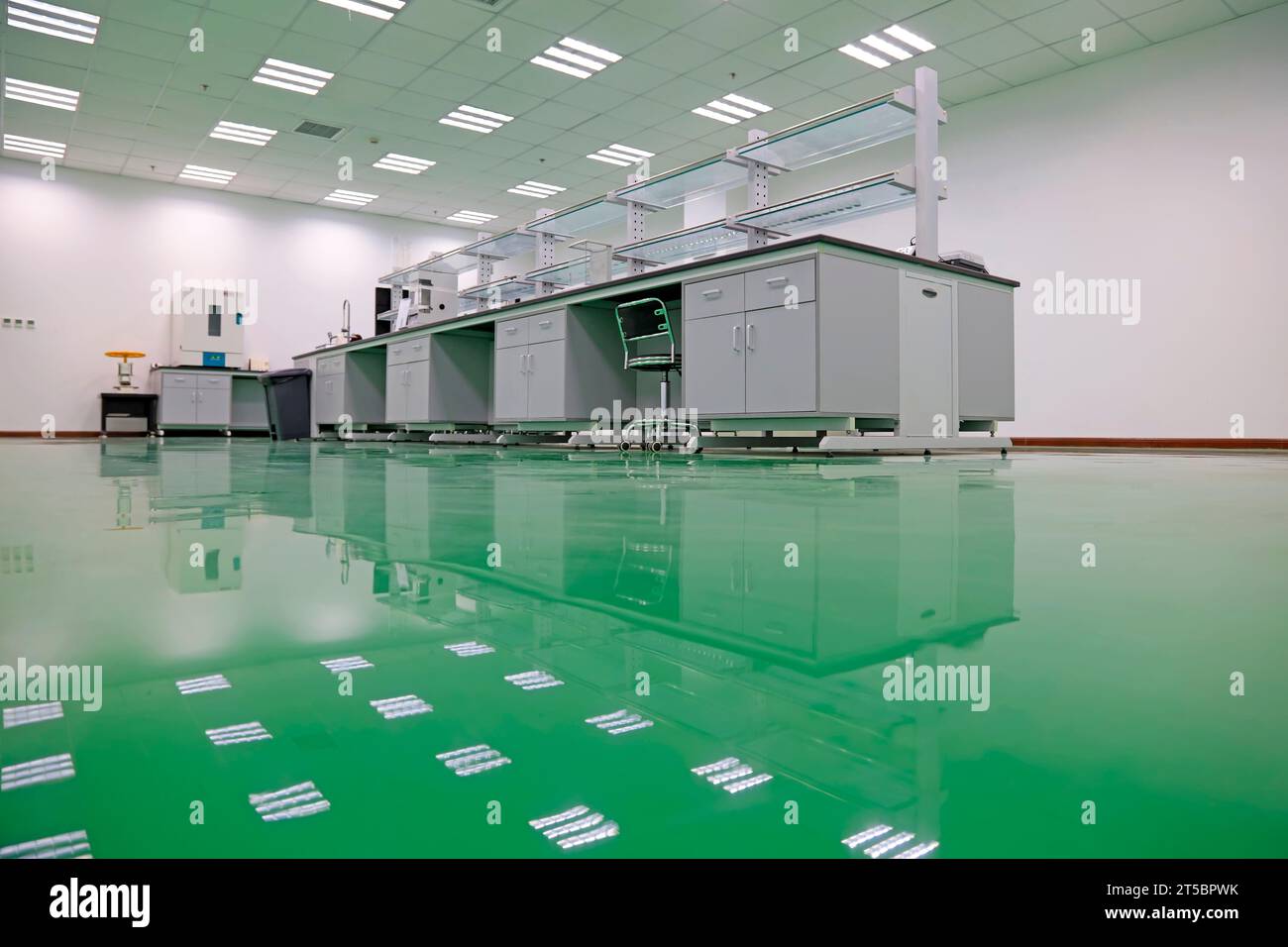 Laboratory cabinet and clean floor Stock Photo - Alamy