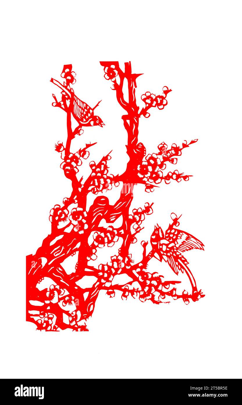 traditional Chinese paper-cut works, closeup of photo Stock Photo - Alamy