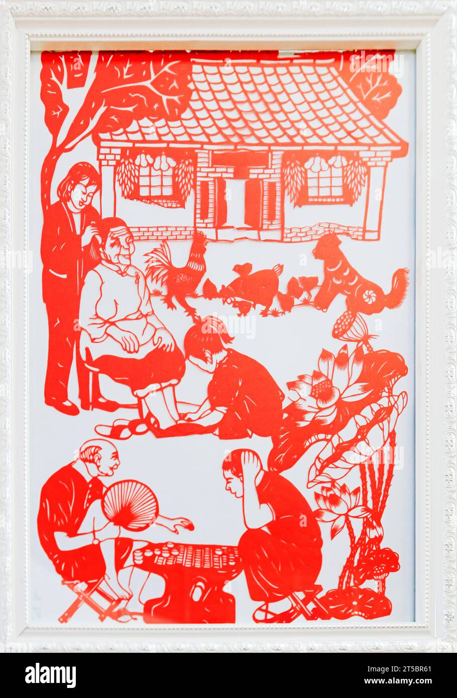 traditional Chinese paper-cut works, closeup of photo Stock Photo - Alamy