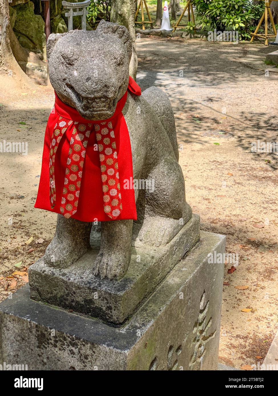Fukuoka, Hakata, Japan. Guardian Fox (Kitsune) at Sumiyoshi Shinto ...