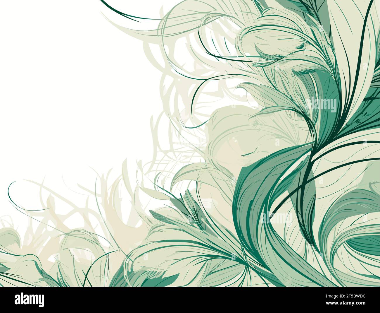 Drawing of Abstract botanical art background vector illustration ...