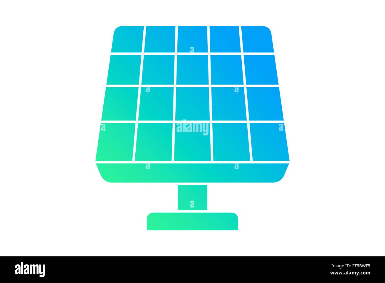 White Solar energy panel icon isolated on white background. Square ...