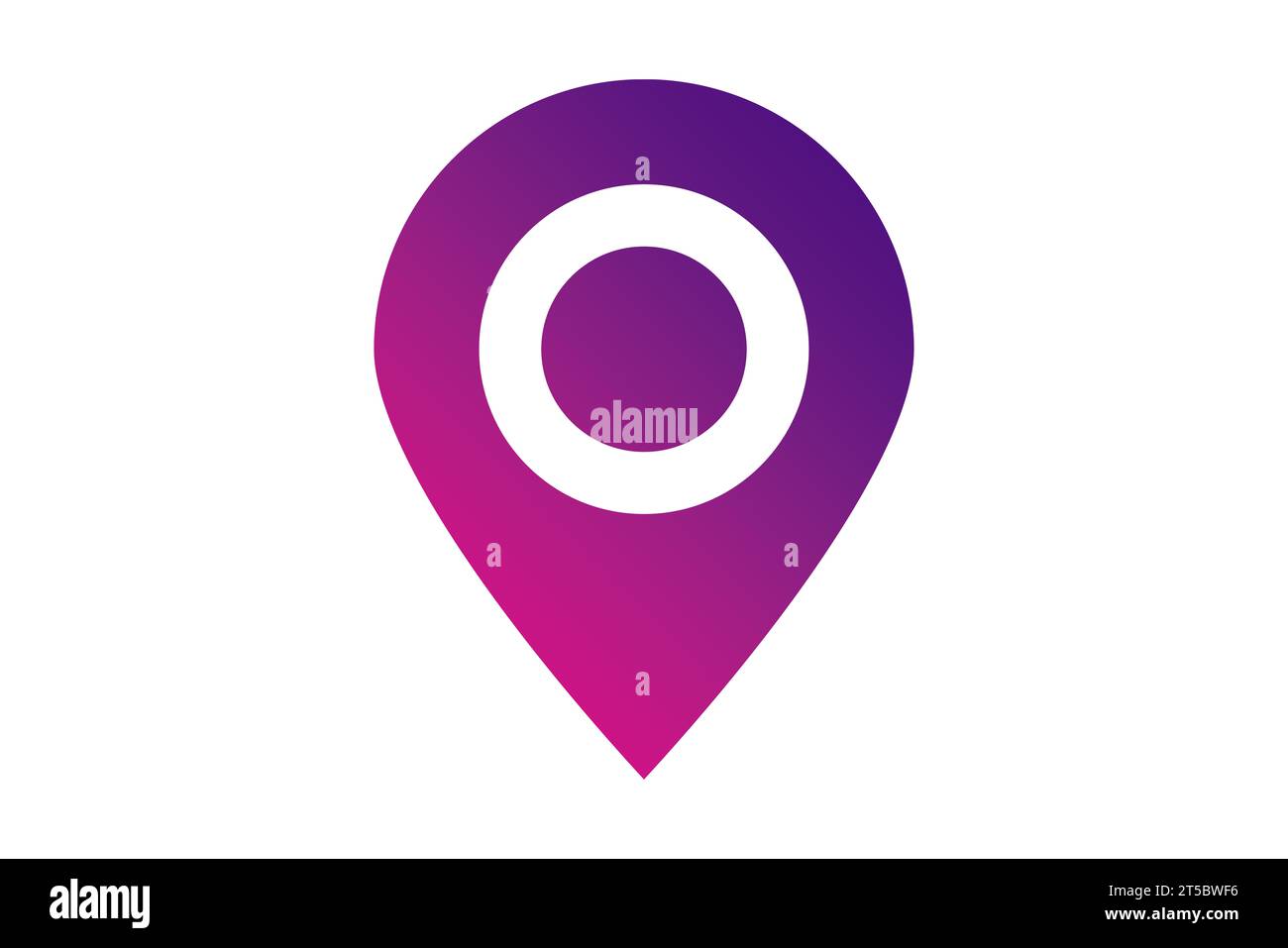 Map pin sign location icon with ellipse gray gradient shadow in flat ...